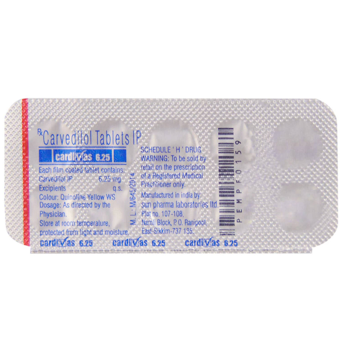 Cardivas 6.25 Tablet 10's Price, Uses, Side Effects, Composition ...