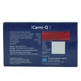 Carni Q Tablet | Uses, Side Effects, Price | Apollo Pharmacy