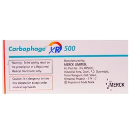 Carbophage XR 500 Tablet | Uses, Side Effects, Price | Apollo Pharmacy