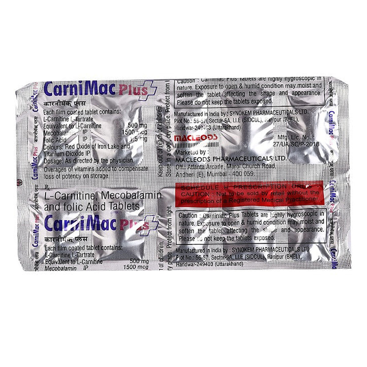 Carnimac Plus Tablet 10's Price, Uses, Side Effects, Composition ...