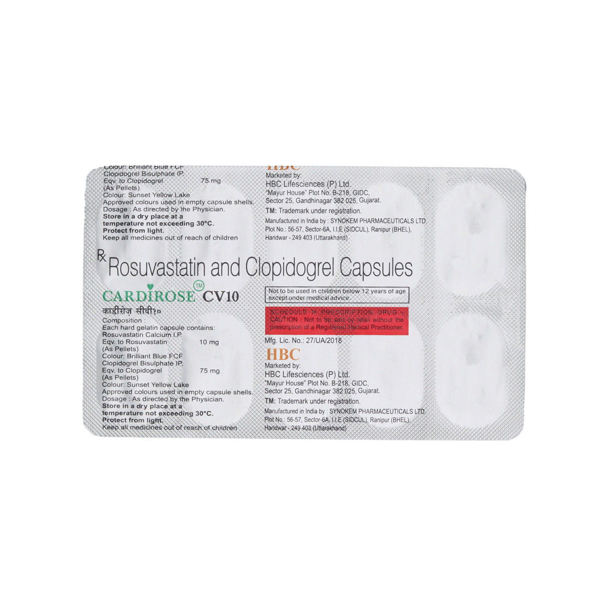 Cardirose CV 10 Capsule 10's Price, Uses, Side Effects, Composition ...