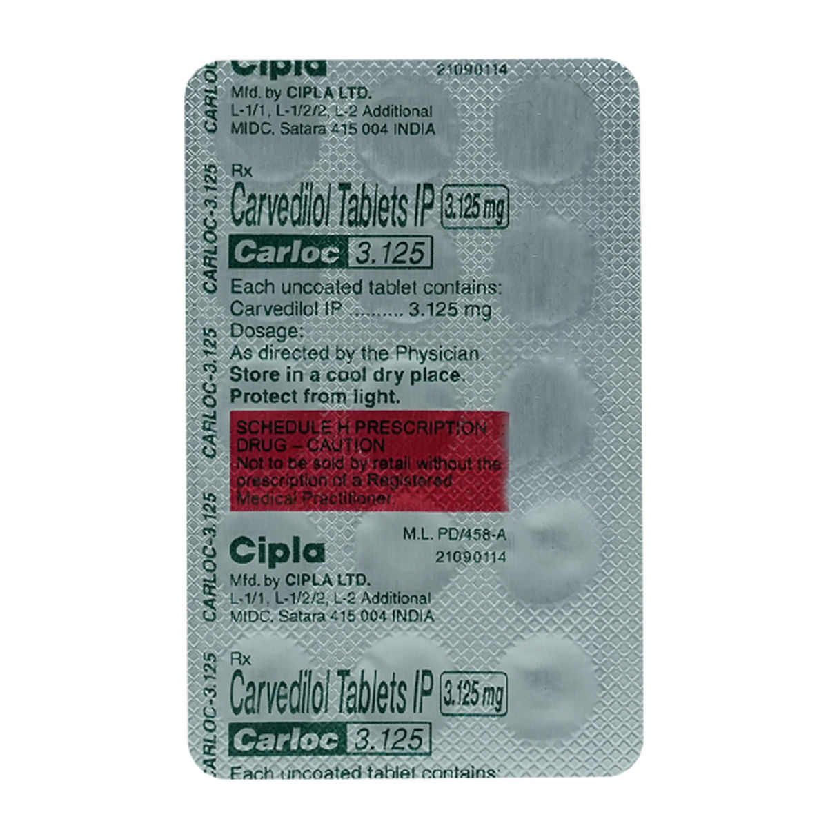 Carloc 3.125 Tablet | Uses, Side Effects, Price | Apollo Pharmacy