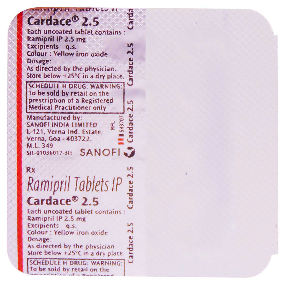 Cardace 2.5 Tablet | Uses, Side Effects, Price | Apollo Pharmacy