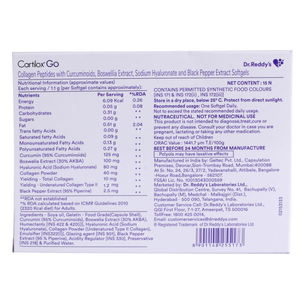 Cartilox Go Softgels Capsule | Uses, Side Effects, Price | Apollo Pharmacy