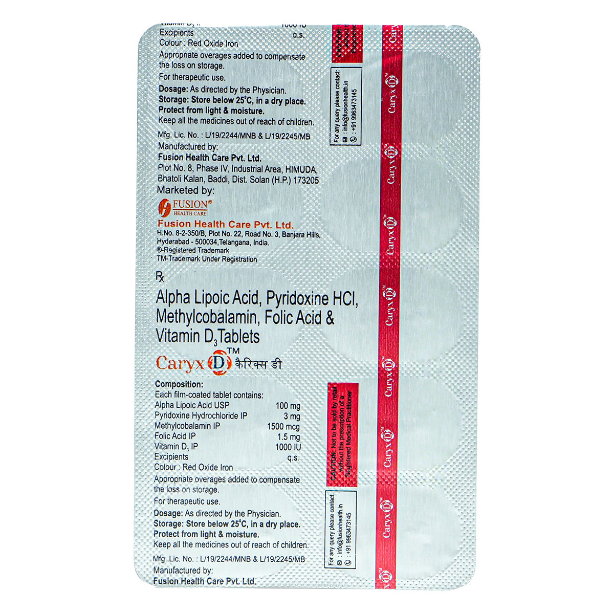 Caryx D Tablet 10's Price, Uses, Side Effects, Composition - Apollo ...