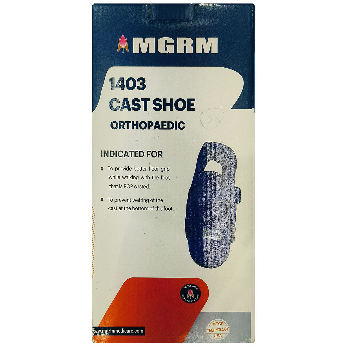 Buy Mgrm Cast Shoe Orthopaedic XL 1403, 1 Count | 19 Minutes Delivery ...