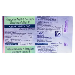 Cefakind-CV 500 Tablet | Uses, Side Effects, Price | Apollo Pharmacy