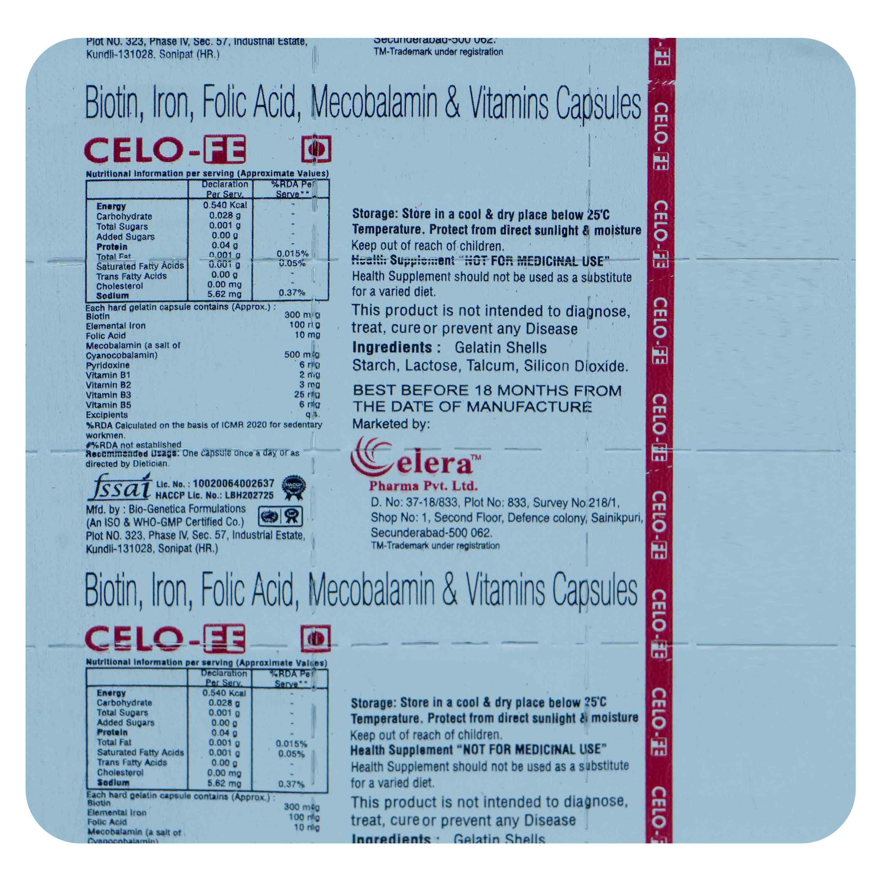 Celo FE Capsule | Uses, Side Effects, Price | Apollo Pharmacy