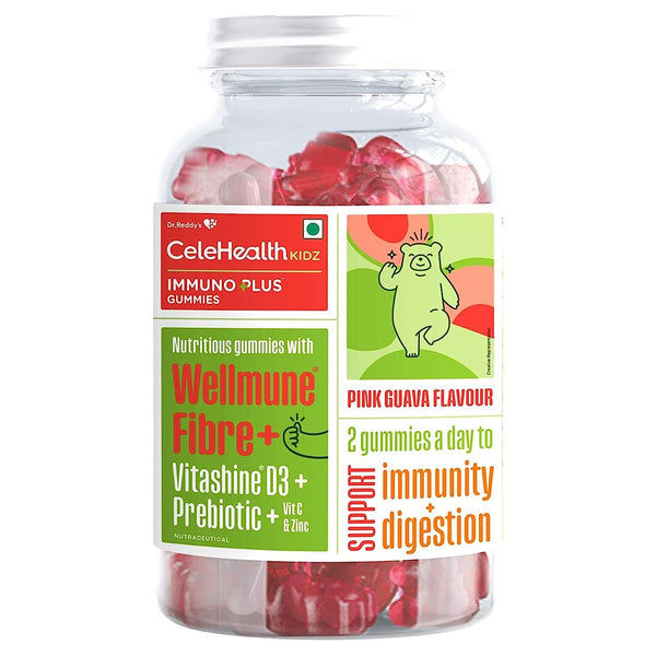 Celehealth Kidz Immuno Plus Pink Guava Flavour Gummies | Uses, Side ...