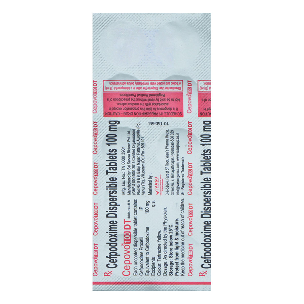Cepovo 100 DT Tablet | Uses, Side Effects, Price | Apollo Pharmacy