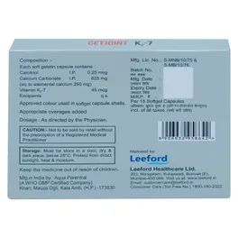CETJOINT K27 CAPSULE 1 | Uses, Side Effects, Price | Apollo Pharmacy