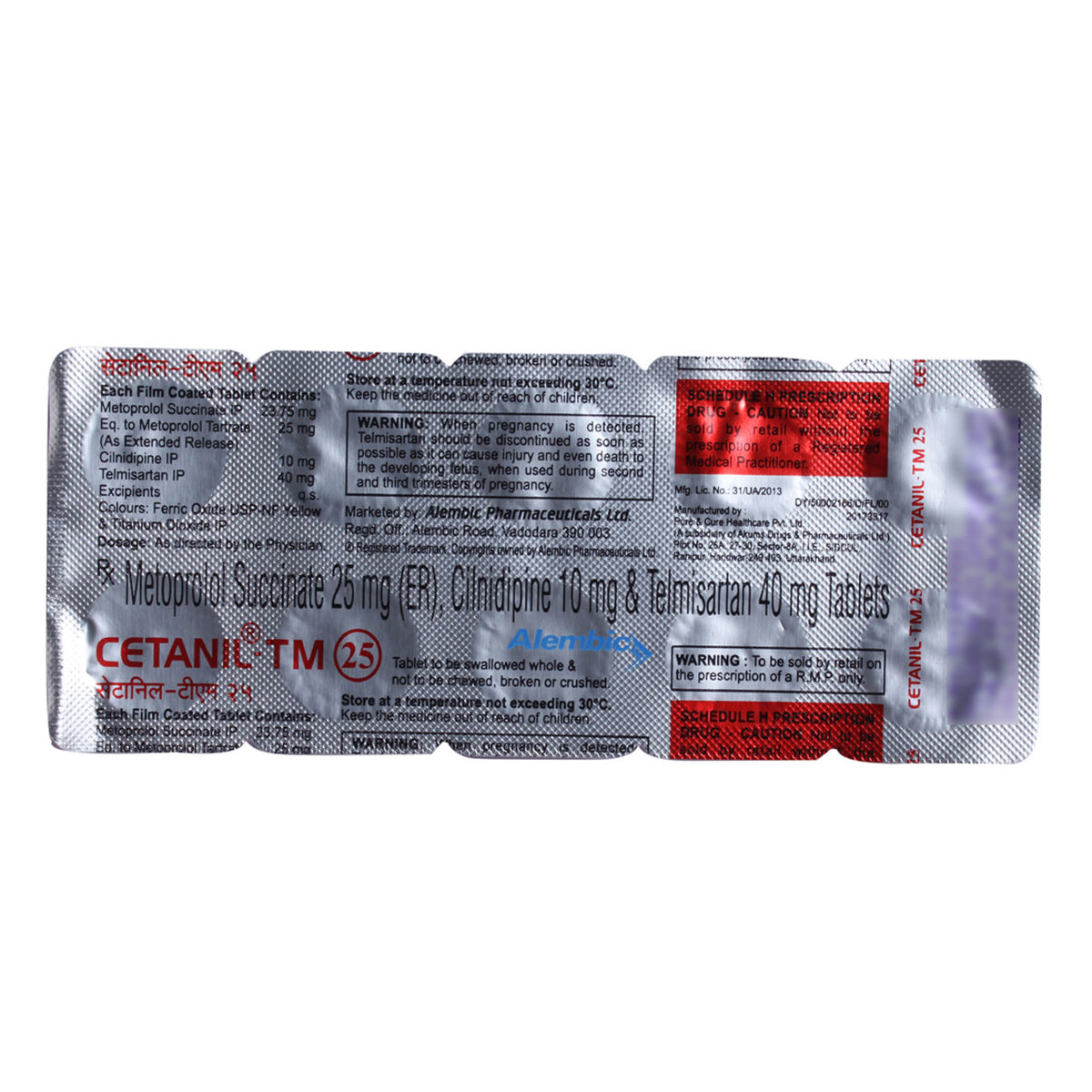 Cetanil TM 25 Tablet 10's Price, Uses, Side Effects, Composition ...