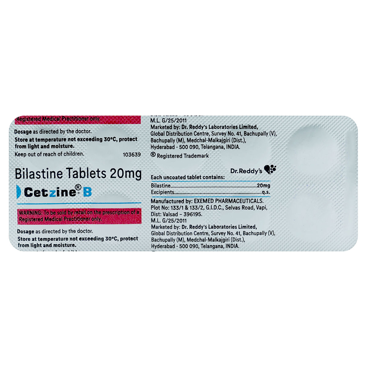 Cetzine-B 20 Tablet | Uses, Side Effects, Price | Apollo Pharmacy