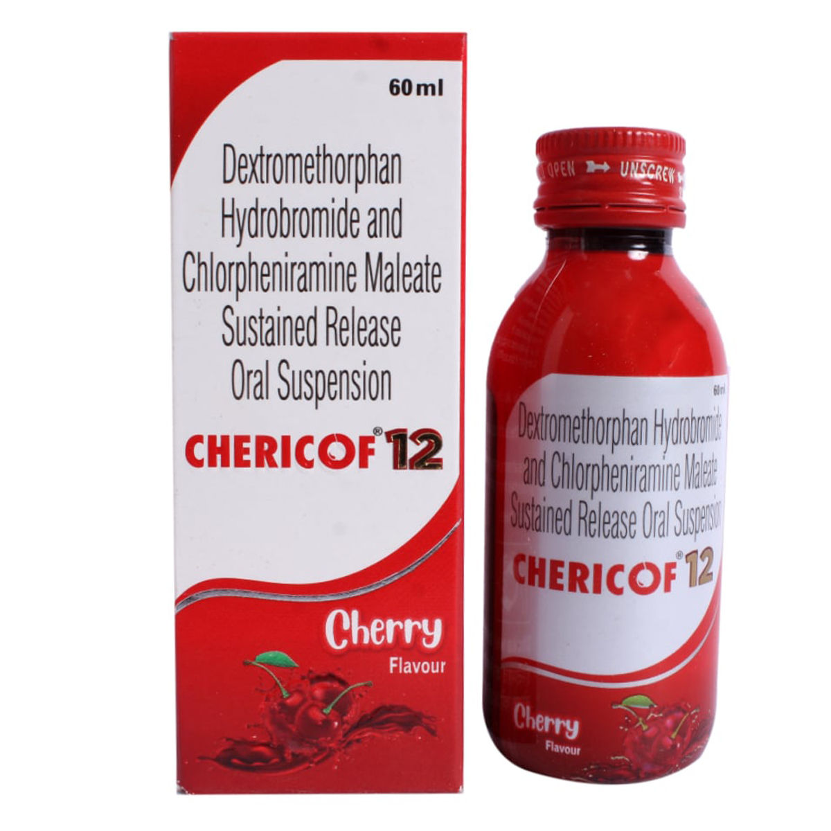 Chericof 12 Cherry Flavour Suspension | Uses, Side Effects, Price ...
