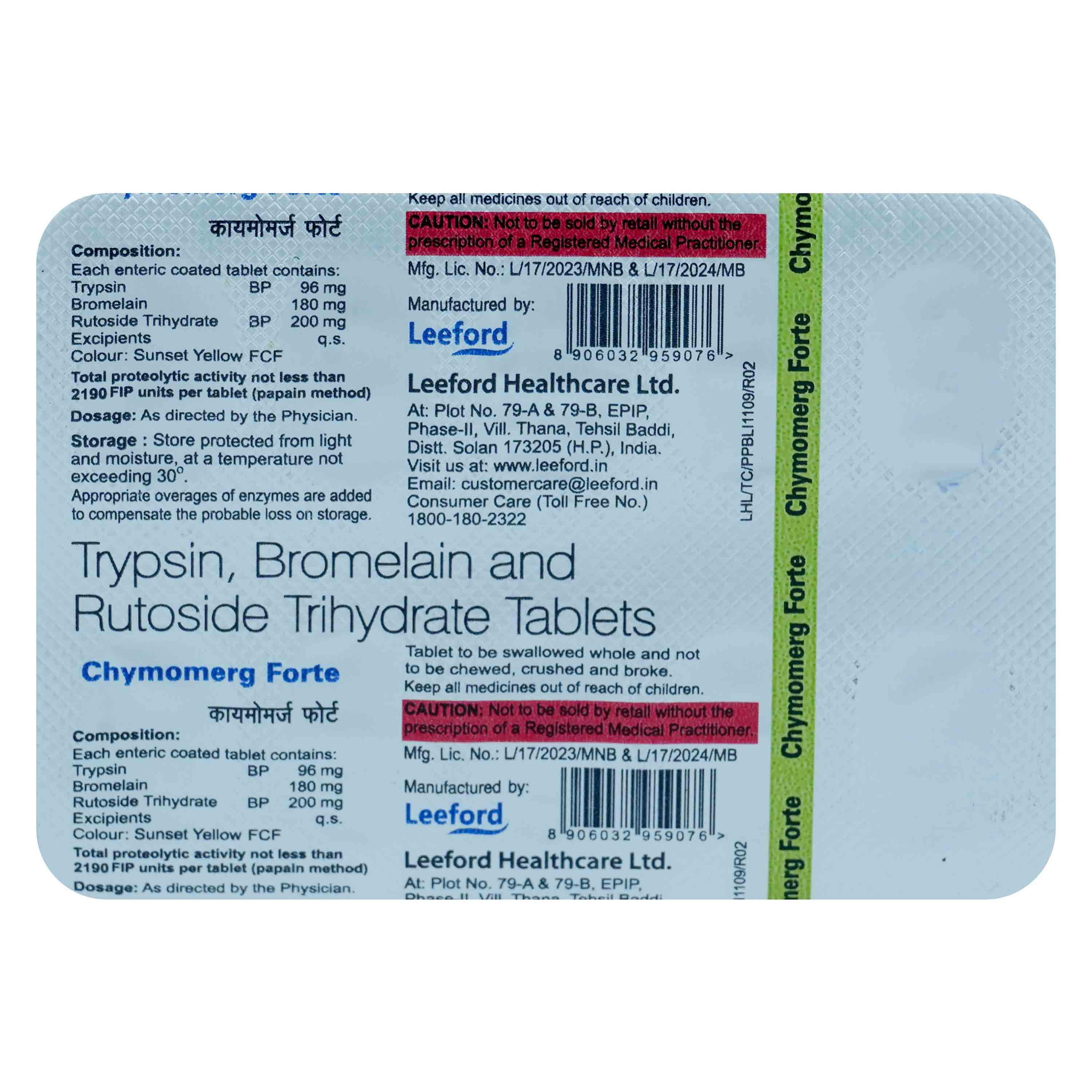 Chymomerg Forte Tablet | Uses, Side Effects, Price | Apollo Pharmacy