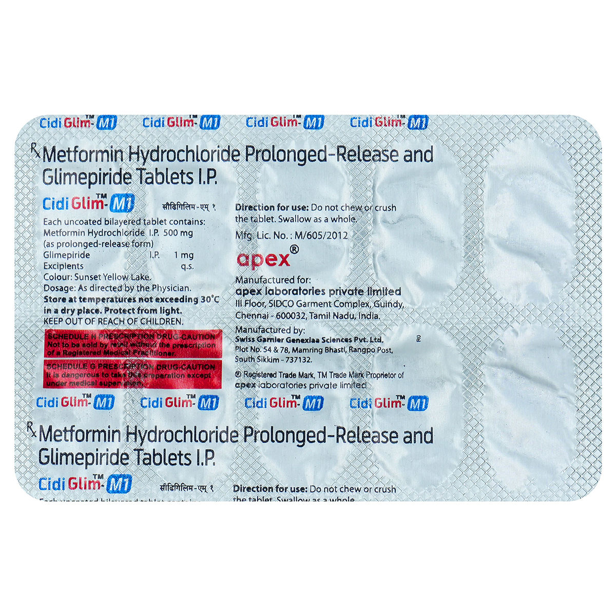 Cidiglim-M 1 Tablet | Uses, Side Effects, Price | Apollo Pharmacy