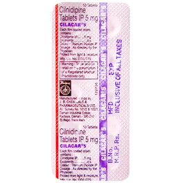 Cilacar 5 Tablet | Uses, Side Effects, Price | Apollo Pharmacy