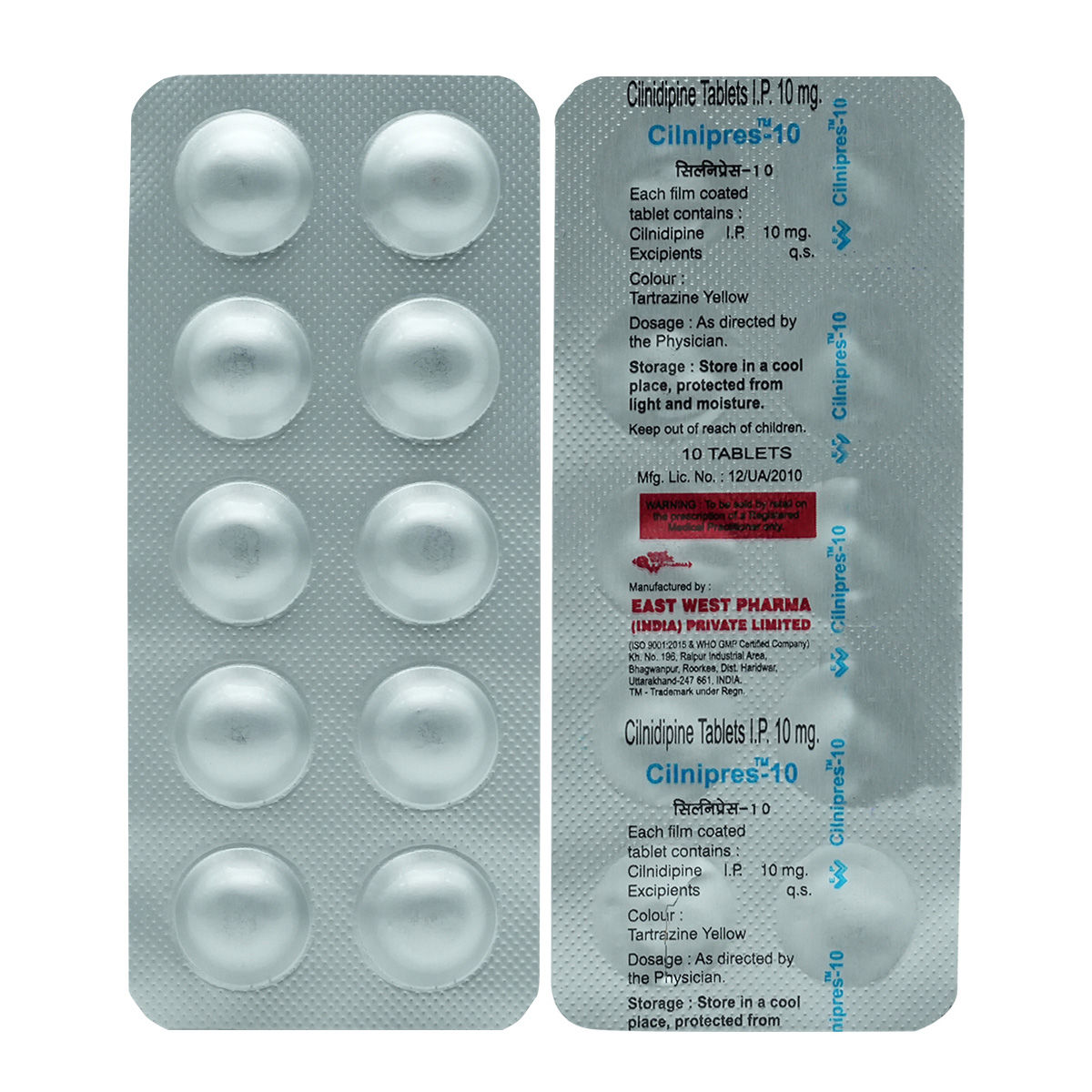Cilnipres 10 mg Tablet 10's Price, Uses, Side Effects, Composition ...