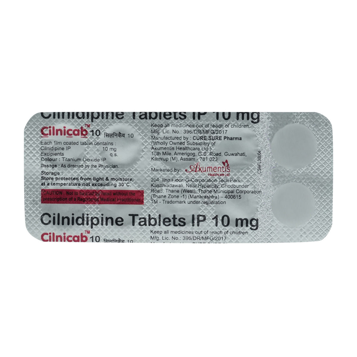 Cilnicab 10 Tablet | Uses, Side Effects, Price | Apollo Pharmacy