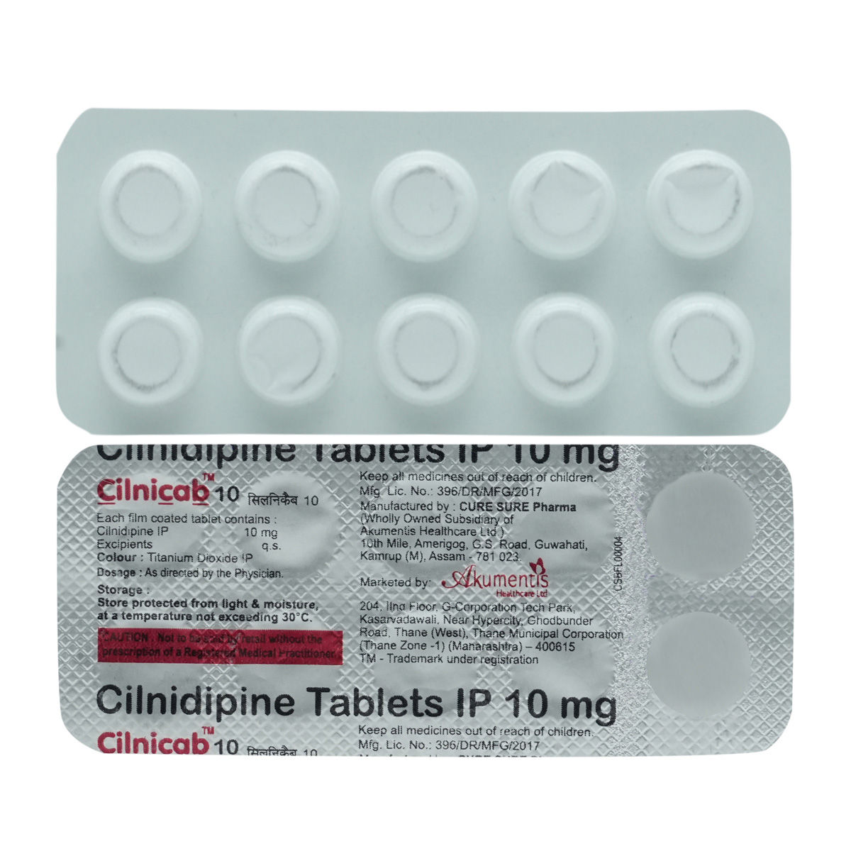 Cilnicab 10 Tablet 10's Price, Uses, Side Effects, Composition - Apollo ...