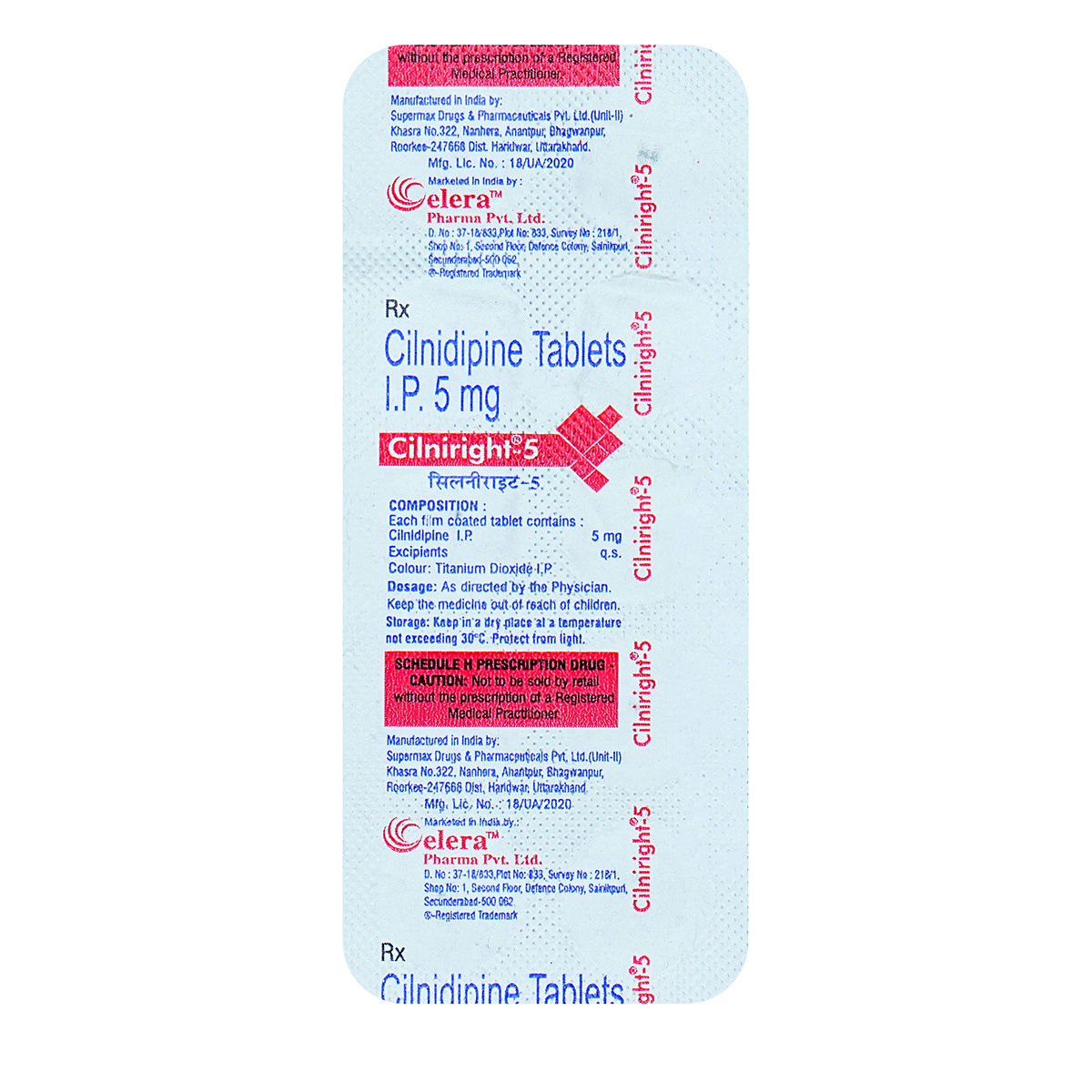 Cilniright-5mg Tablet | Uses, Side Effects, Price | Apollo Pharmacy