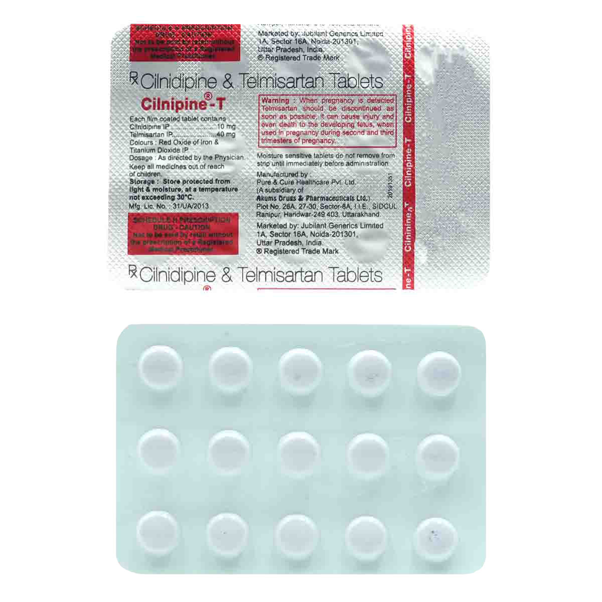 Cilnipine-T 10 mg/40 mg Tablet 15's Price, Uses, Side Effects ...