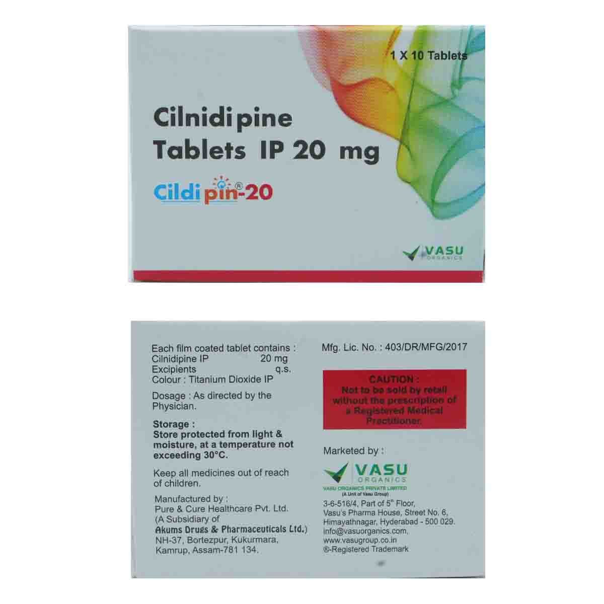Cildipin-20 Tab 10'S Price, Uses, Side Effects, Composition - Apollo ...