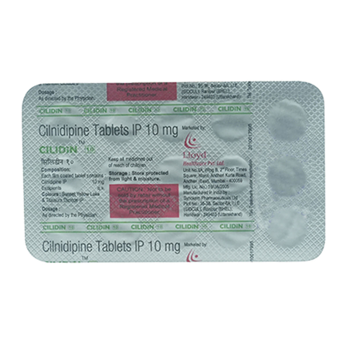 Cilidin 10 Tablet | Uses, Side Effects, Price | Apollo Pharmacy