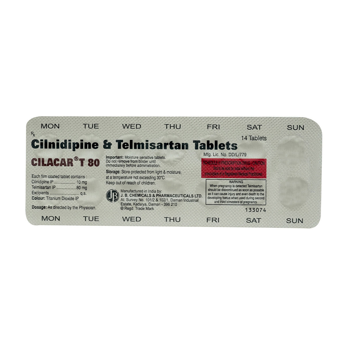Cilacar T 80 Tablet | Uses, Side Effects, Price | Apollo Pharmacy