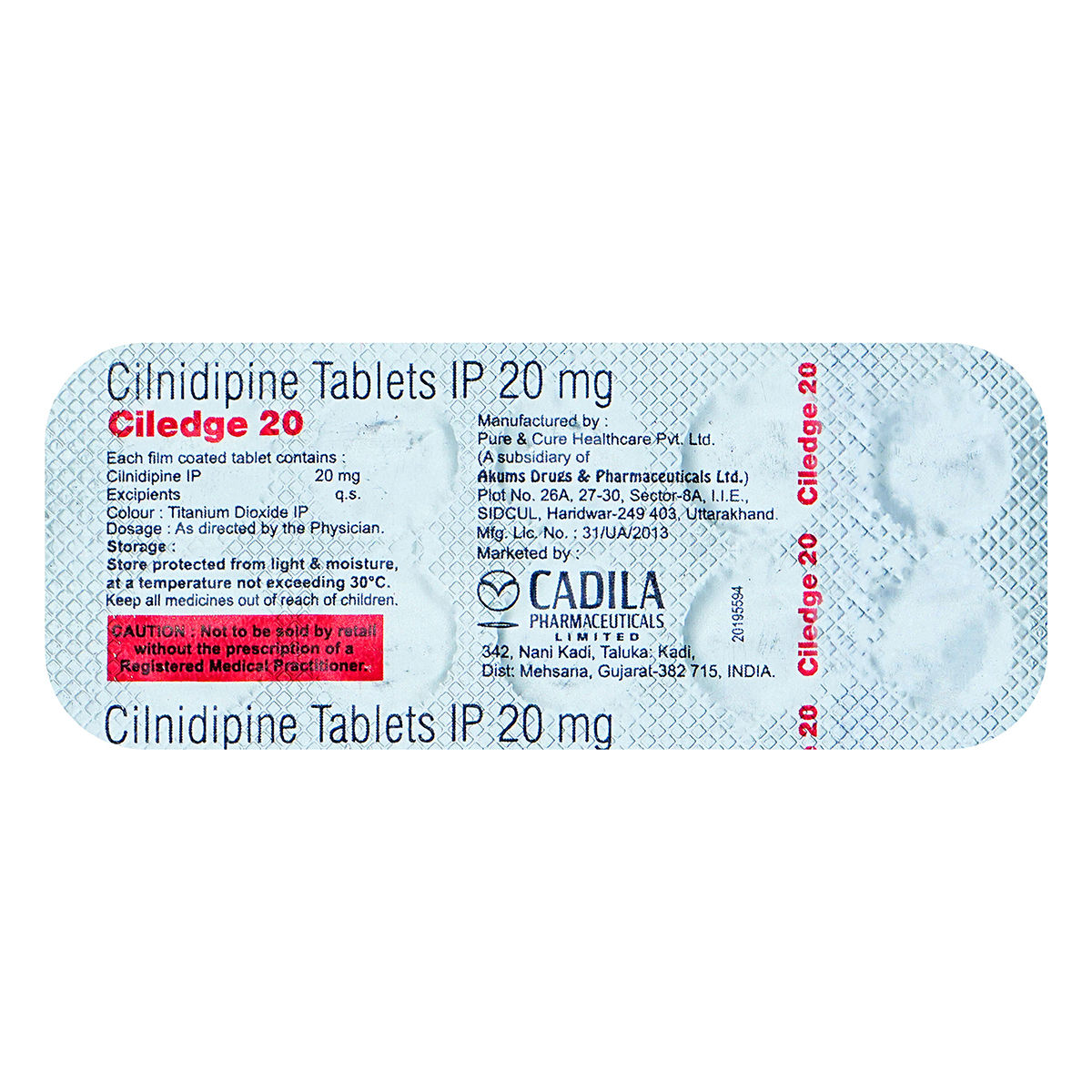 Ciledge 20 Tablet | Uses, Side Effects, Price | Apollo Pharmacy