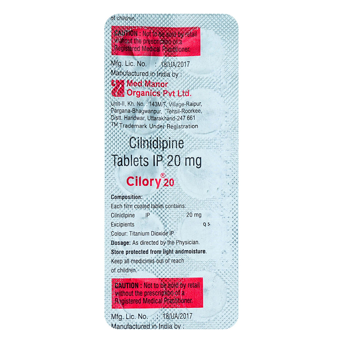 Cilory 20 Tablet | Uses, Side Effects, Price | Apollo Pharmacy
