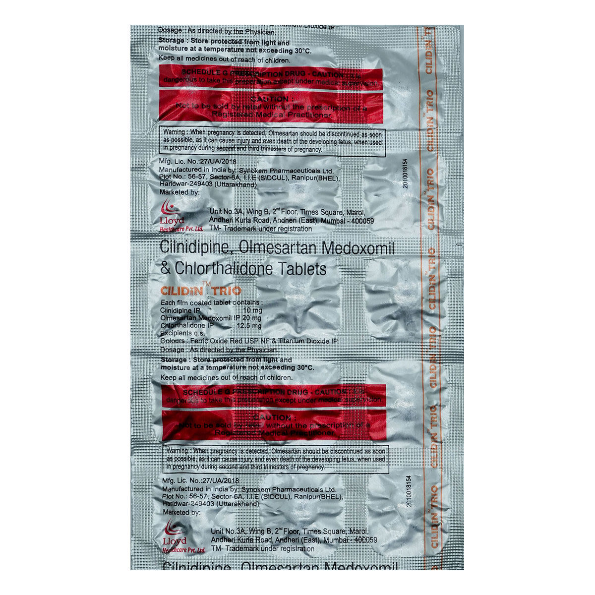 Cilidin Trio Tablet | Uses, Side Effects, Price | Apollo Pharmacy