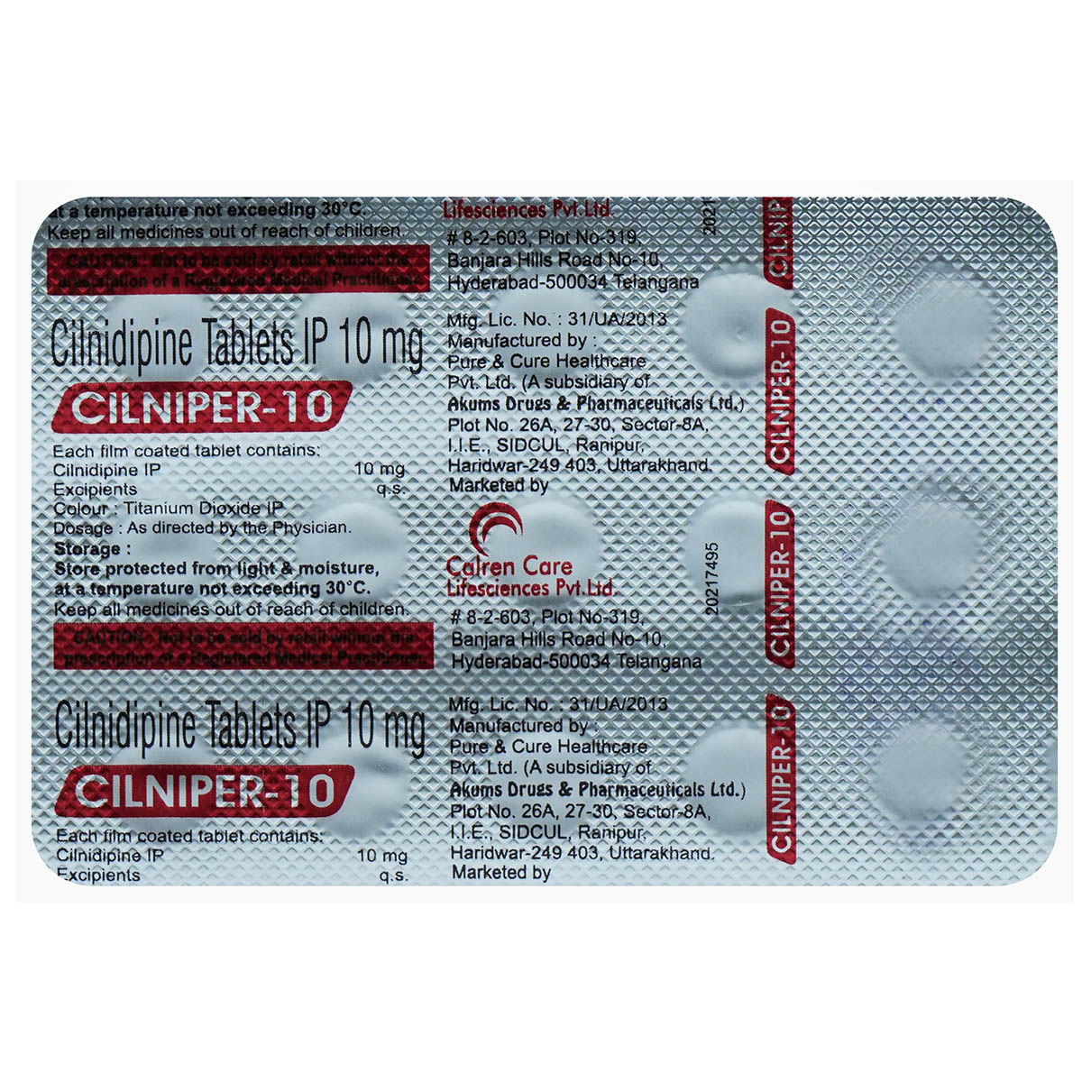 Cilniper-10 Tablet | Uses, Side Effects, Price | Apollo Pharmacy