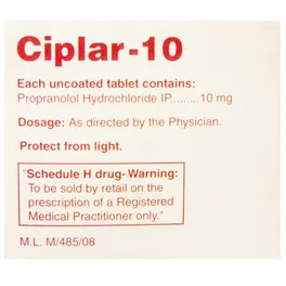 Ciplar-10 Tablet | Uses, Side Effects, Price | Apollo Pharmacy