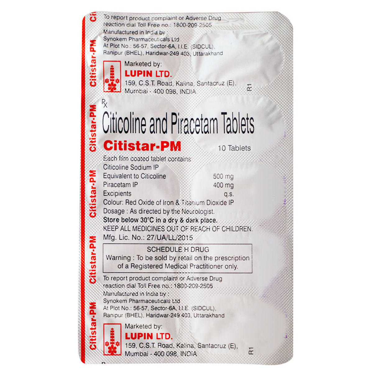 Citistar-PM Tablet 10's Price, Uses, Side Effects, Composition - Apollo ...