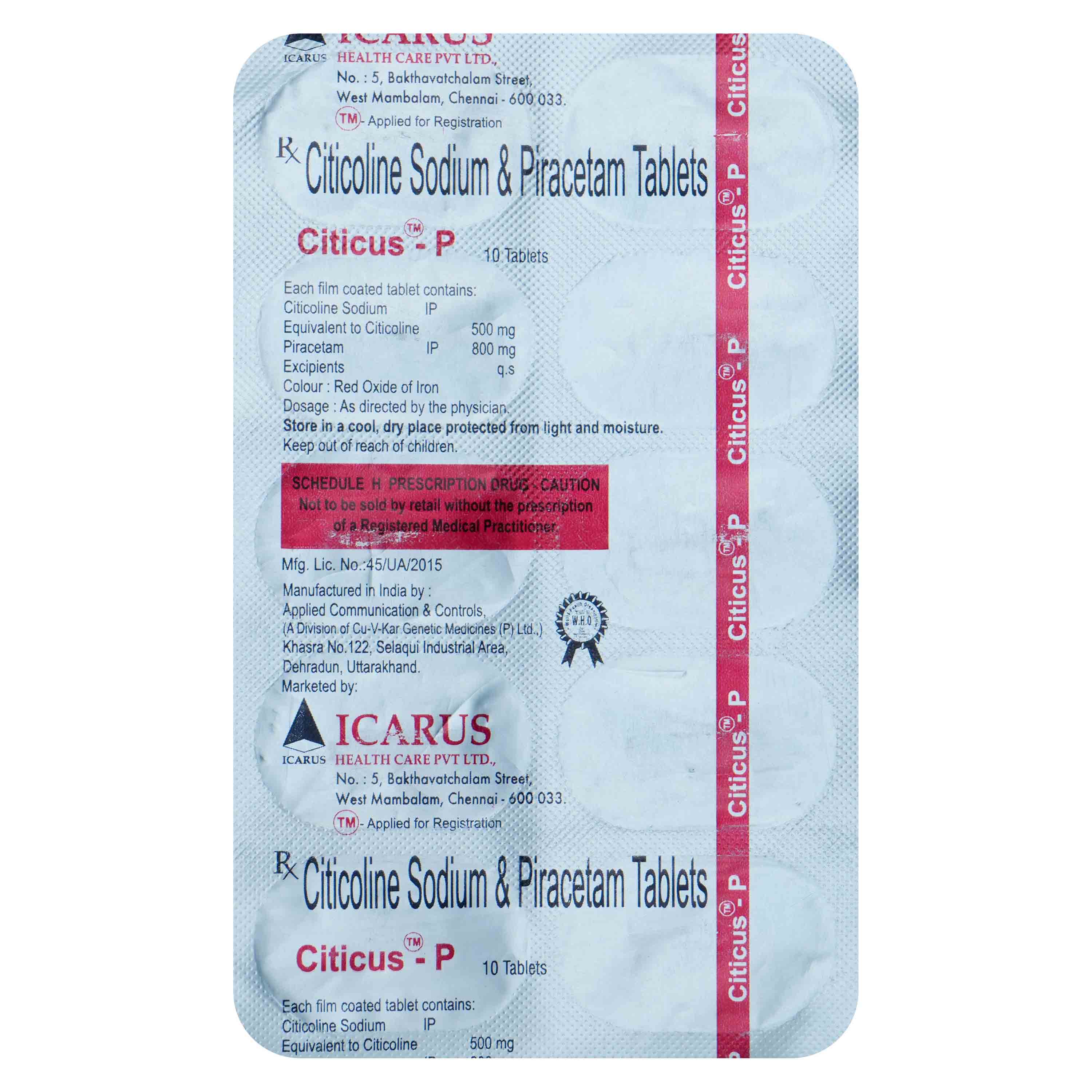 Citicus-P Tablet | Uses, Side Effects, Price | Apollo Pharmacy