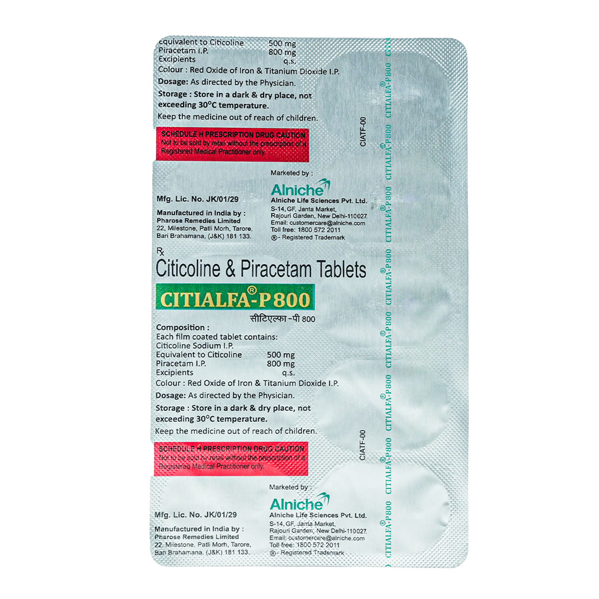 Citialfa-P 800 Tablet 10's Price, Uses, Side Effects, Composition ...