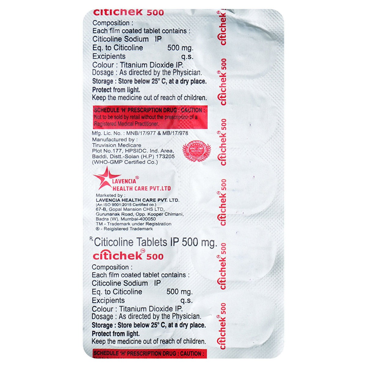 Citichek 500 Tablet 10's | Uses, Side Effects, Price | Apollo Pharmacy