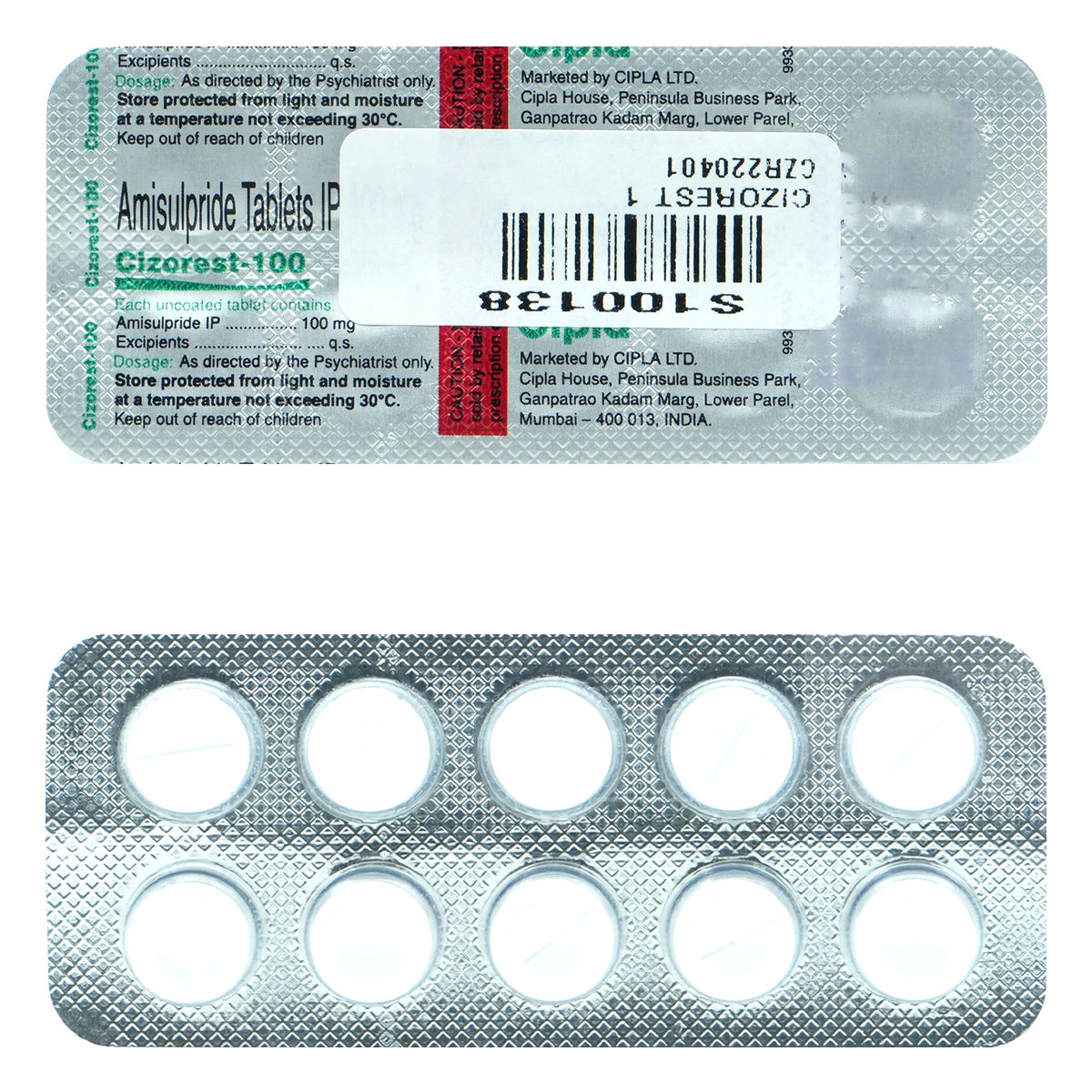 Cizorest-100 Tablet | Uses, Side Effects, Price | Apollo Pharmacy