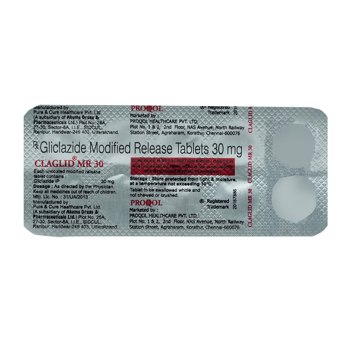 Claglid MR 30 Tablet | Uses, Side Effects, Price | Apollo Pharmacy