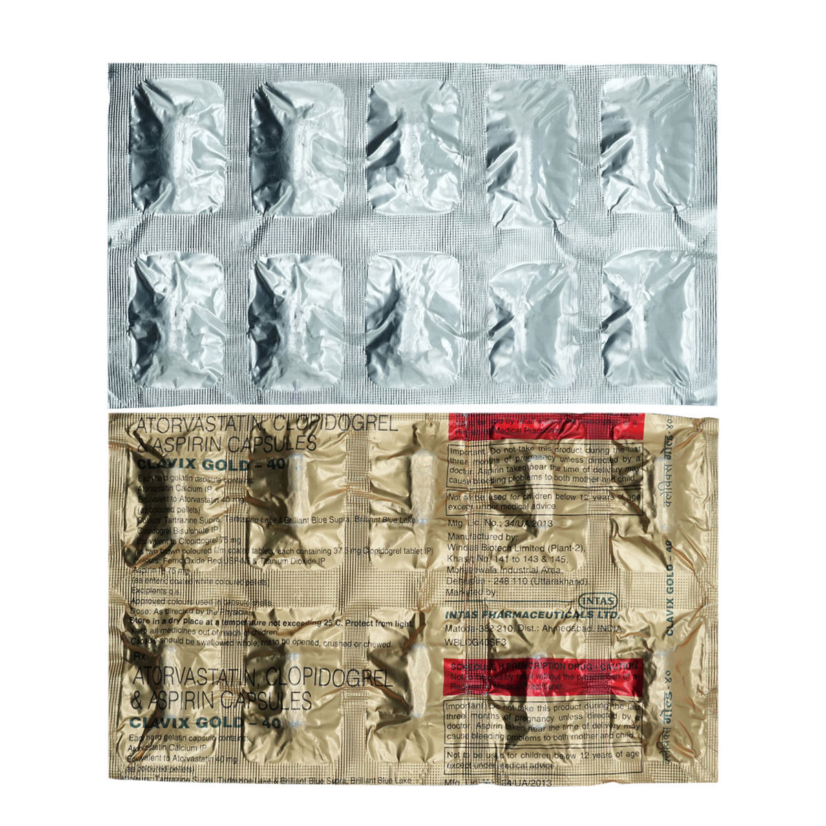 Clavix Gold 40 Capsule 10's Price, Uses, Side Effects, Composition ...