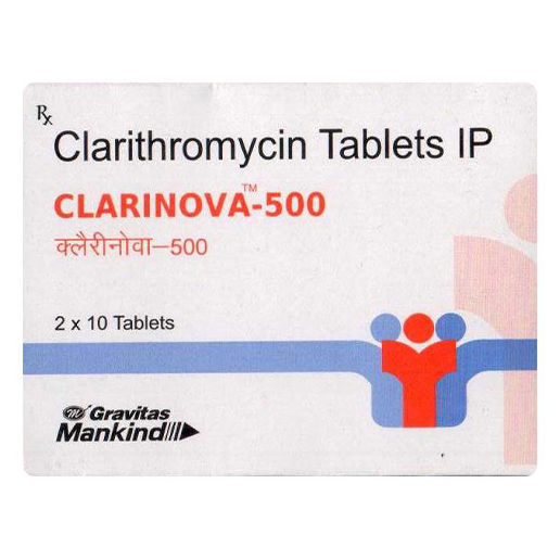 Clarinova-500 mg Tablet 10's Price, Uses, Side Effects, Composition ...
