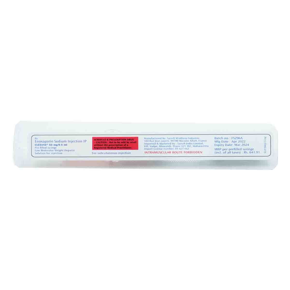 Clexane 60 Injection 0.6 ml Price, Uses, Side Effects, Composition ...