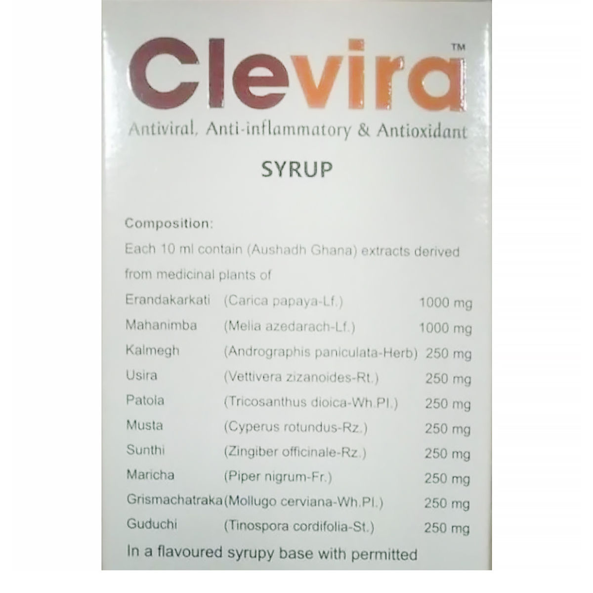 Apex Clevira Syrup, 200 ml Price, Uses, Side Effects, Composition ...