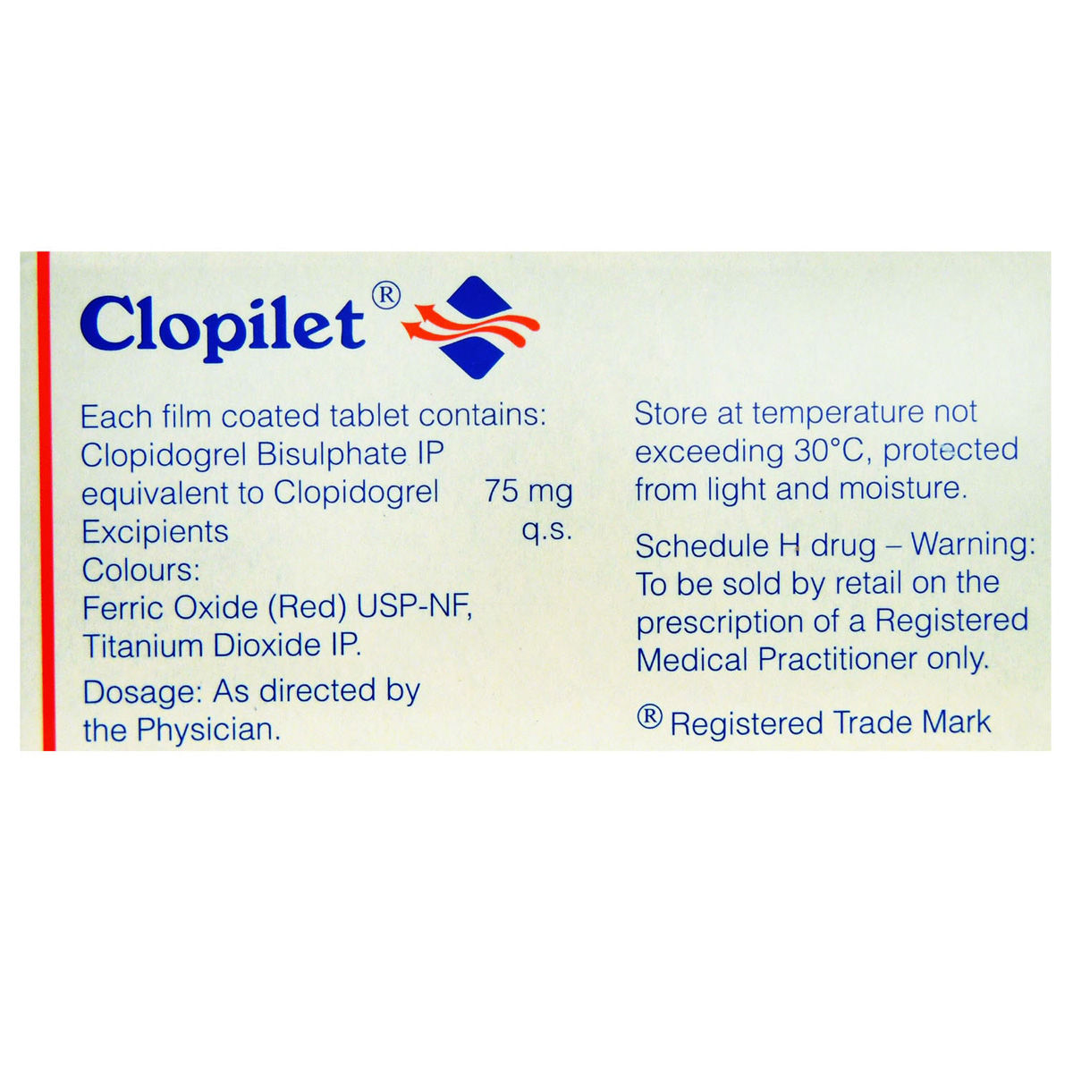 Clopilet Tablet | Uses, Side Effects, Price | Apollo Pharmacy
