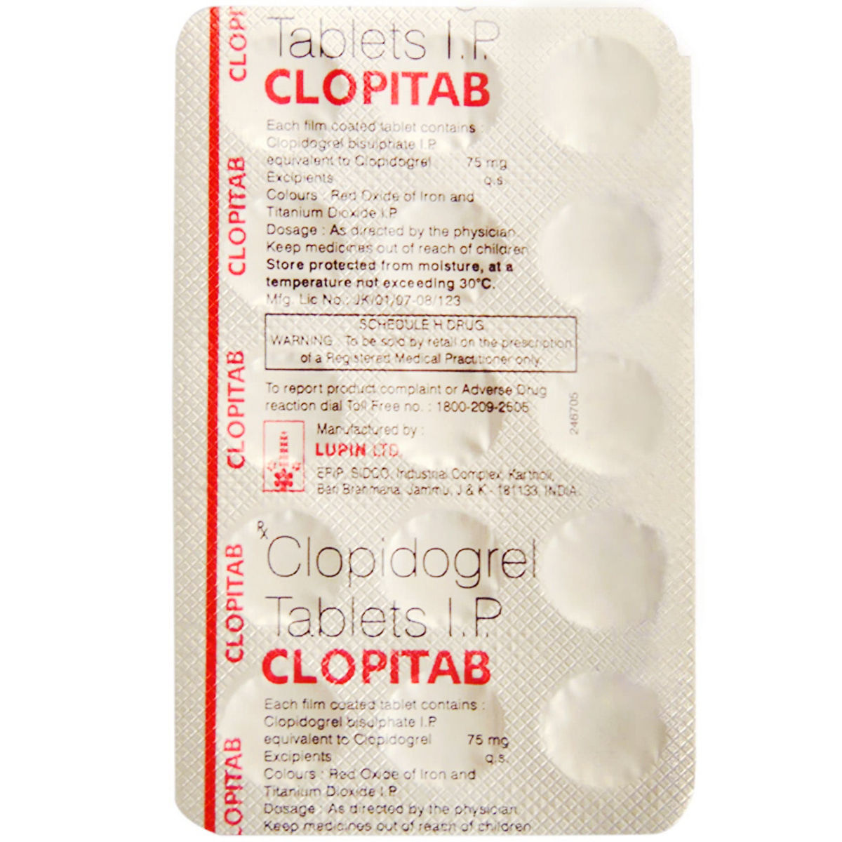 Clopitab Tablet | Uses, Side Effects, Price | Apollo Pharmacy