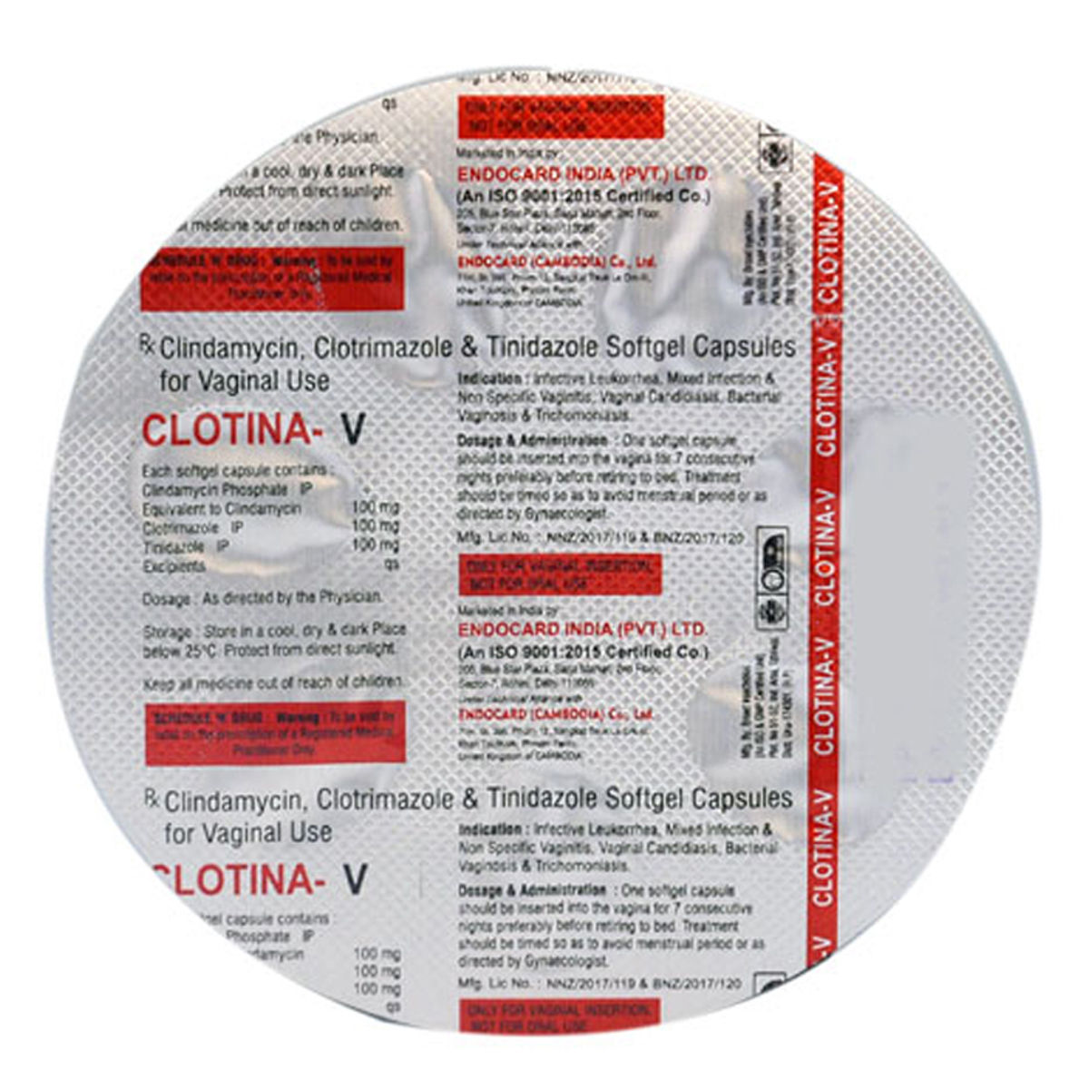 Clotina-V Vaginal Softgel Suppossitory 7's Price, Uses, Side Effects ...