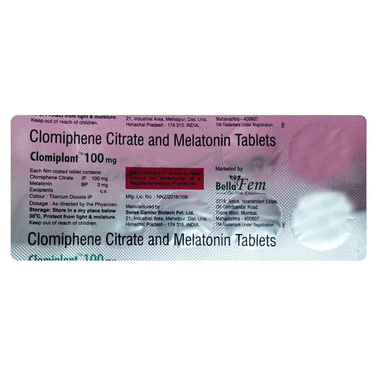 Clomiplant 100 mg Tablet | Uses, Side Effects, Price | Apollo Pharmacy