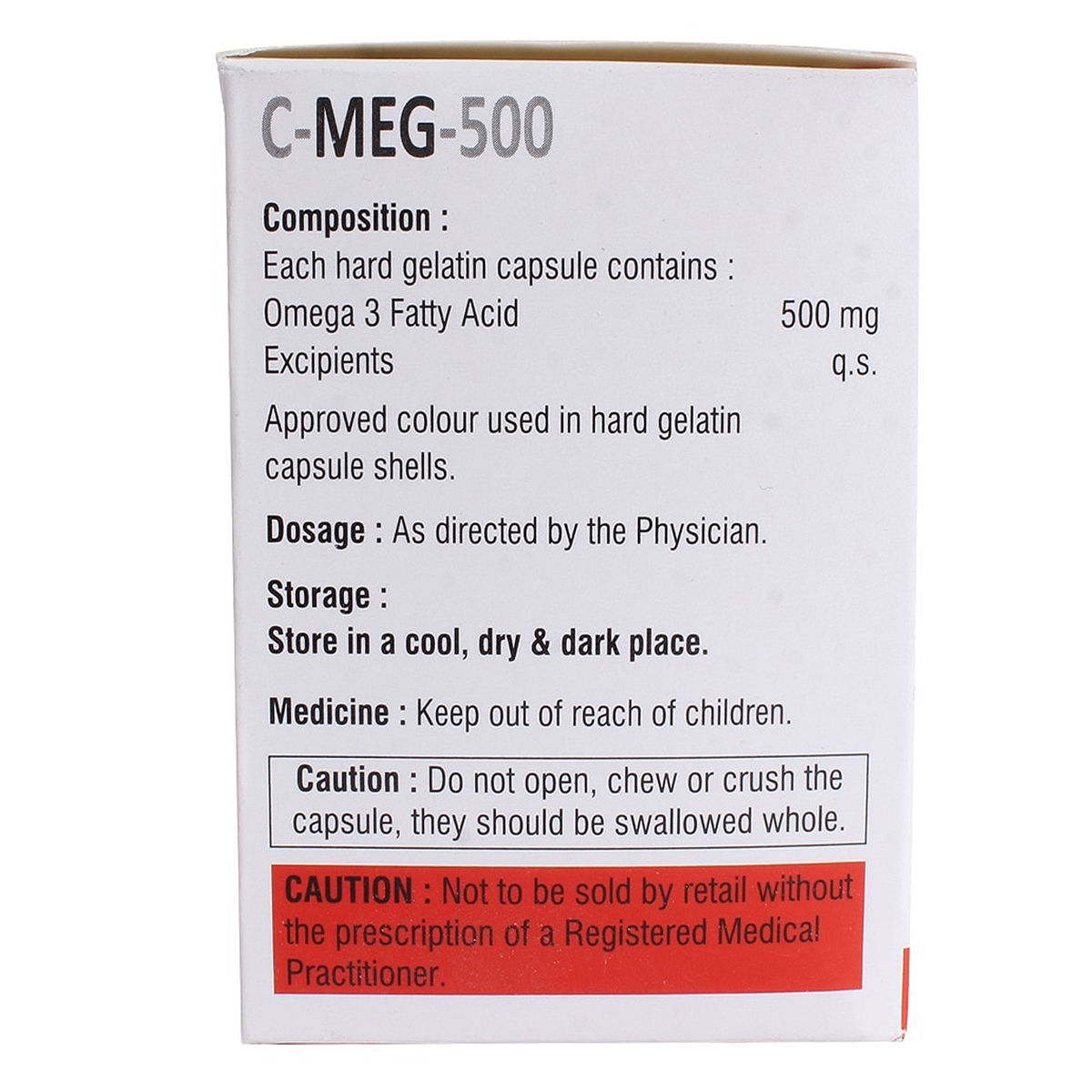 C-Meg-500 Capsule 10's Price, Uses, Side Effects, Composition - Apollo ...