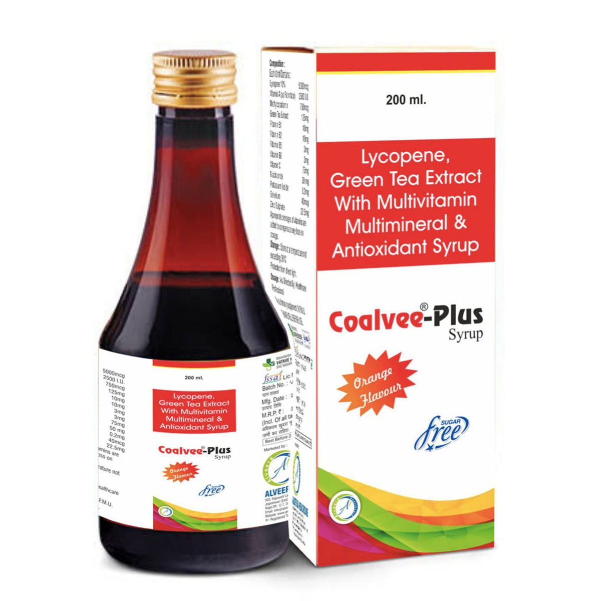 Coalvee-Plus Sugar Free Orange Flavour Syrup | Uses, Side Effects ...